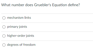 Solved What number does Gruebler's Equation define? | Chegg.com