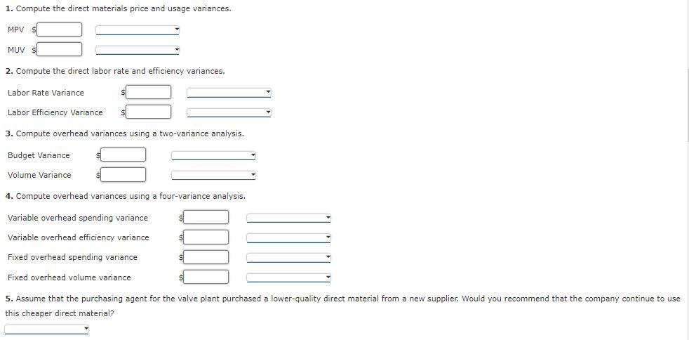 Solved Basic Variance Analysis, Revision of Standards, | Chegg.com