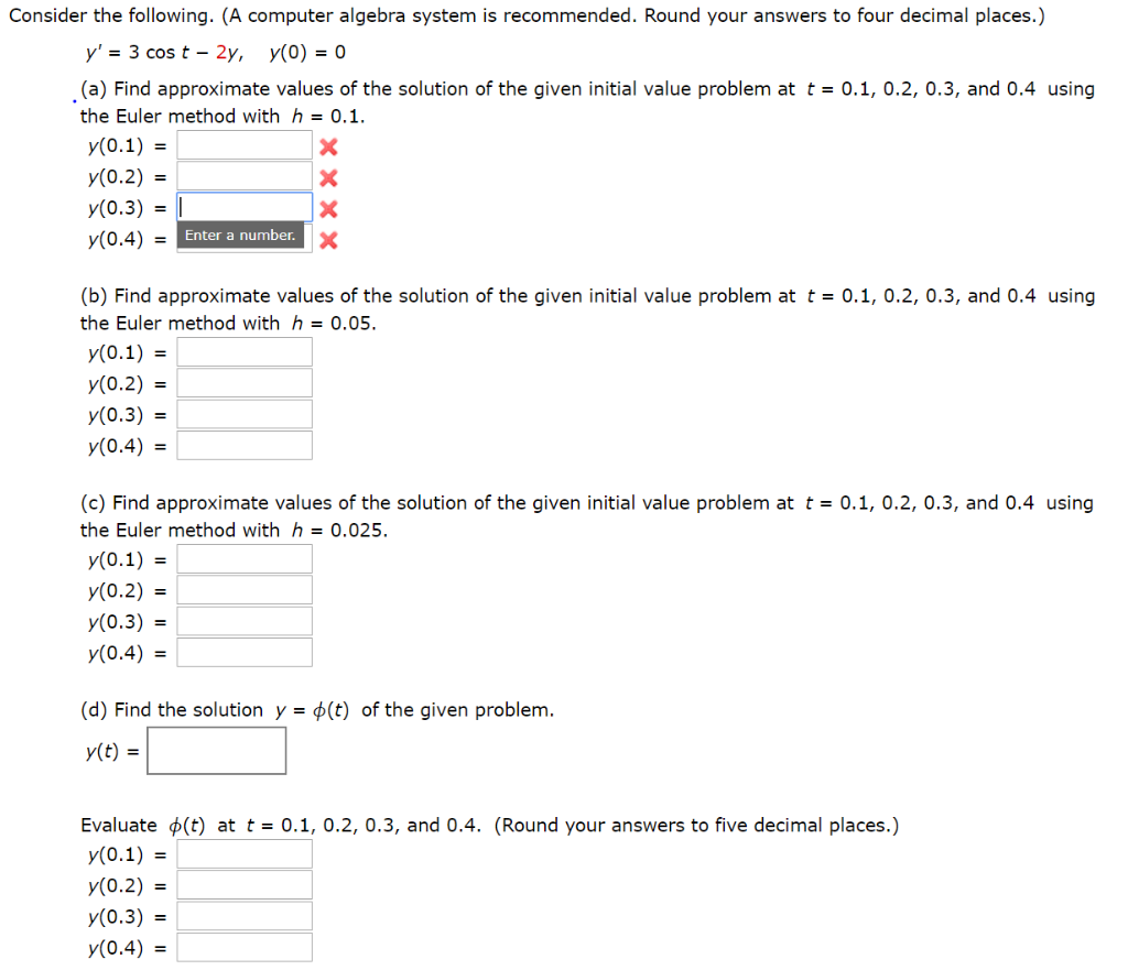 Solved Consider the following. (A computer algebra system is | Chegg.com