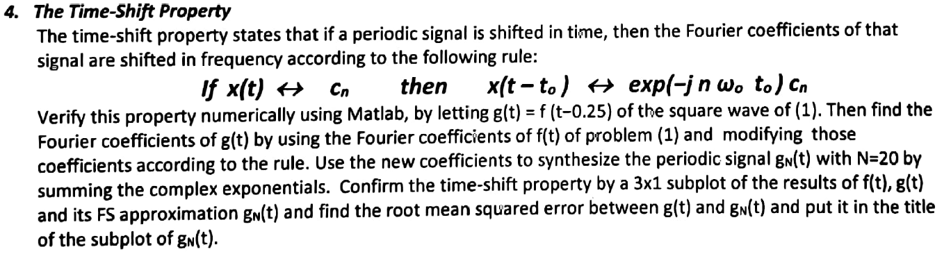 4. The Time-shift Property The time-shift property | Chegg.com