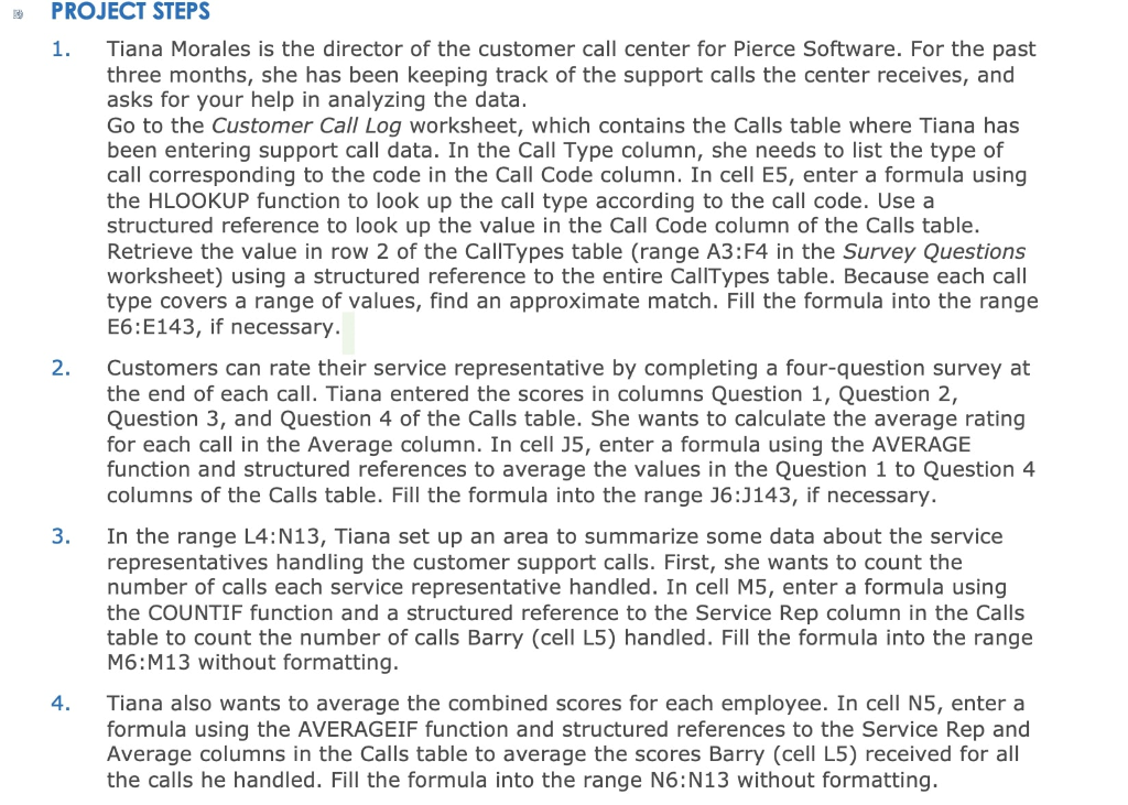 Solved I am in need of some help with these excel project | Chegg.com