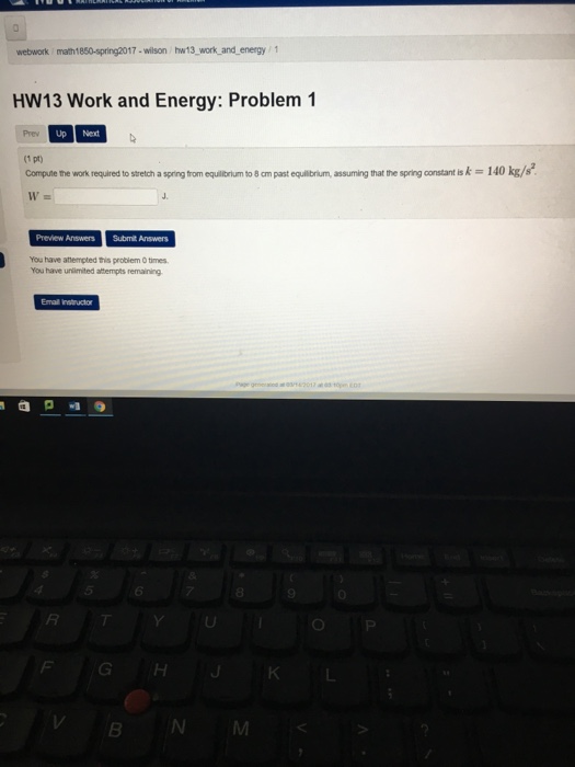 Solved Compute the work required to stretch a spring from | Chegg.com