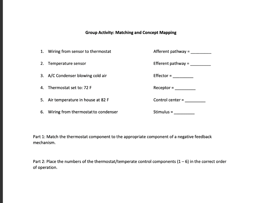 Solved Group Activity: Matching and Concept Mapping 1. | Chegg.com