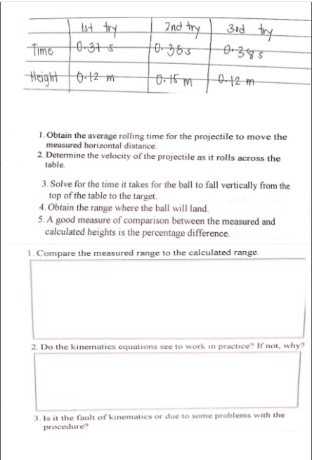 1st try 빠 and try 3rd try 0.385 Time 0.3ts 10.355 | Chegg.com