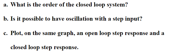 Solved G∣ss21 Is The Continuous First Order Open Loop 
