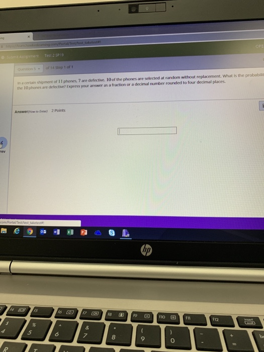 Solved ment Test 2 SP19 of 14 Step 1 of 1 in a certain | Chegg.com