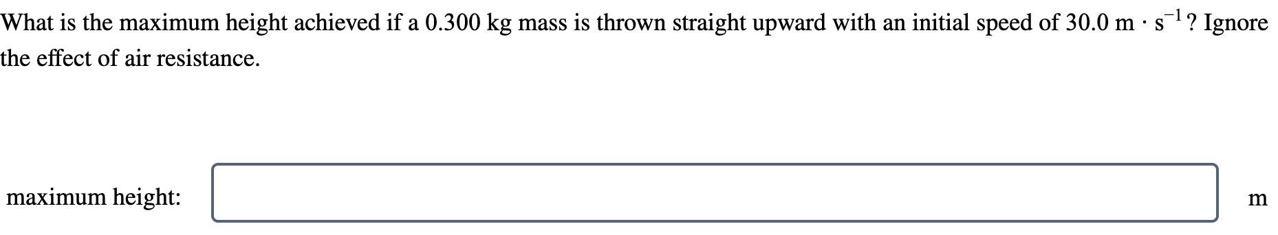 Solved What is the maximum height achieved if a 0.300 kg | Chegg.com