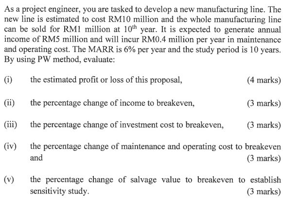As a project engineer, you are tasked to develop a | Chegg.com