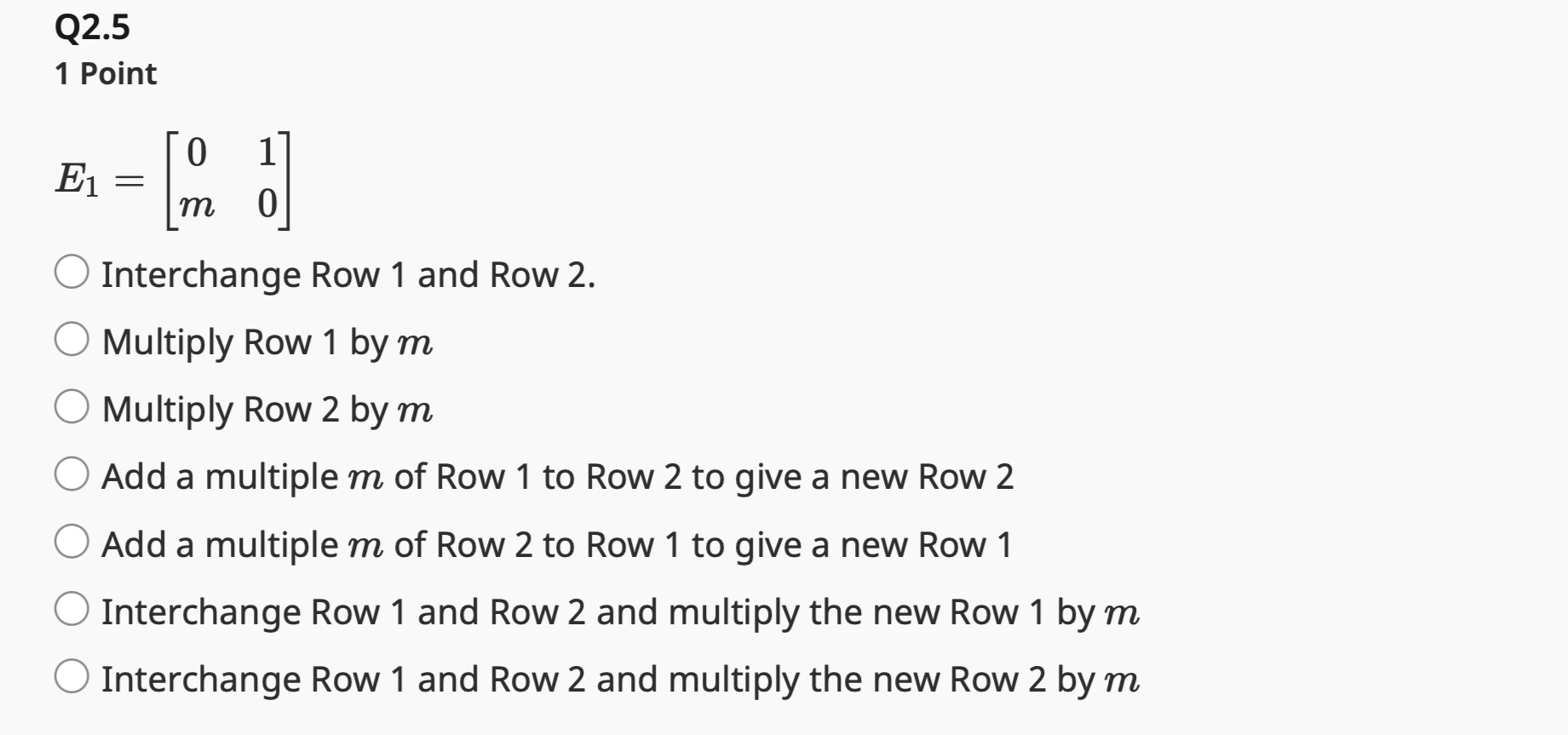 Solved Q2 Elementary matrices and row operations 7 Points | Chegg.com
