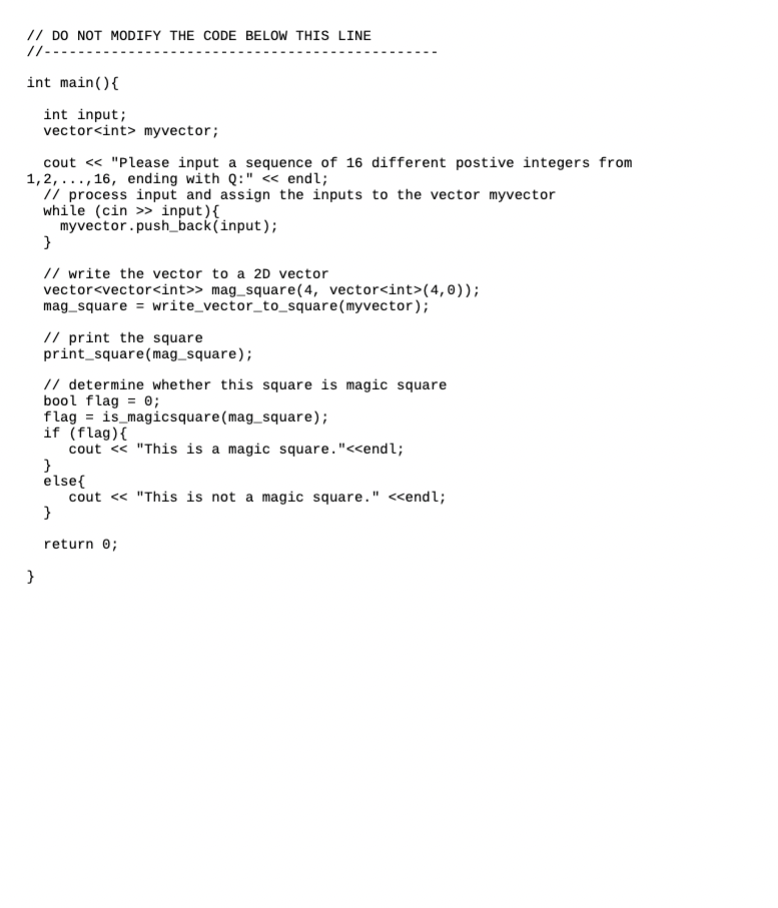 Solved in C++, i have attached the question and the template | Chegg.com