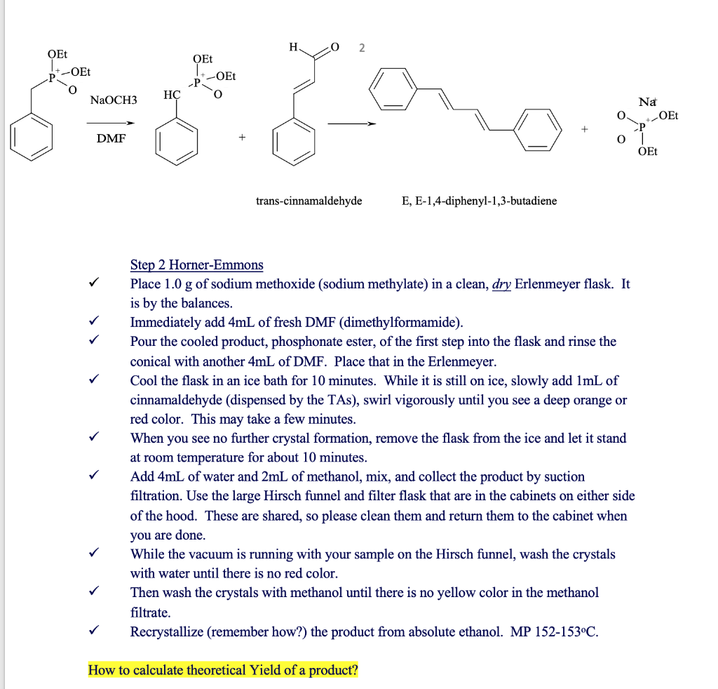 Solved 1 Modified Wittig; Arbusov, Horner-Emmons | Chegg.com