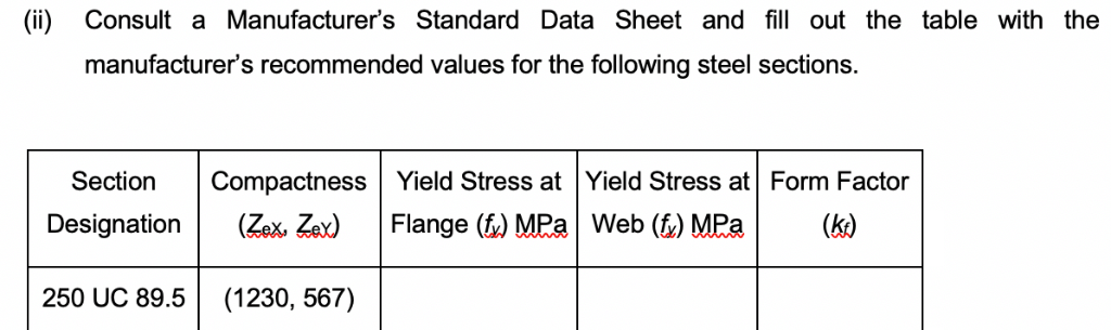 Solved (ii) Consult a Manufacturer's Standard Data Sheet and | Chegg.com