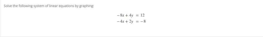 Solved Solve the following system of linear equations by | Chegg.com