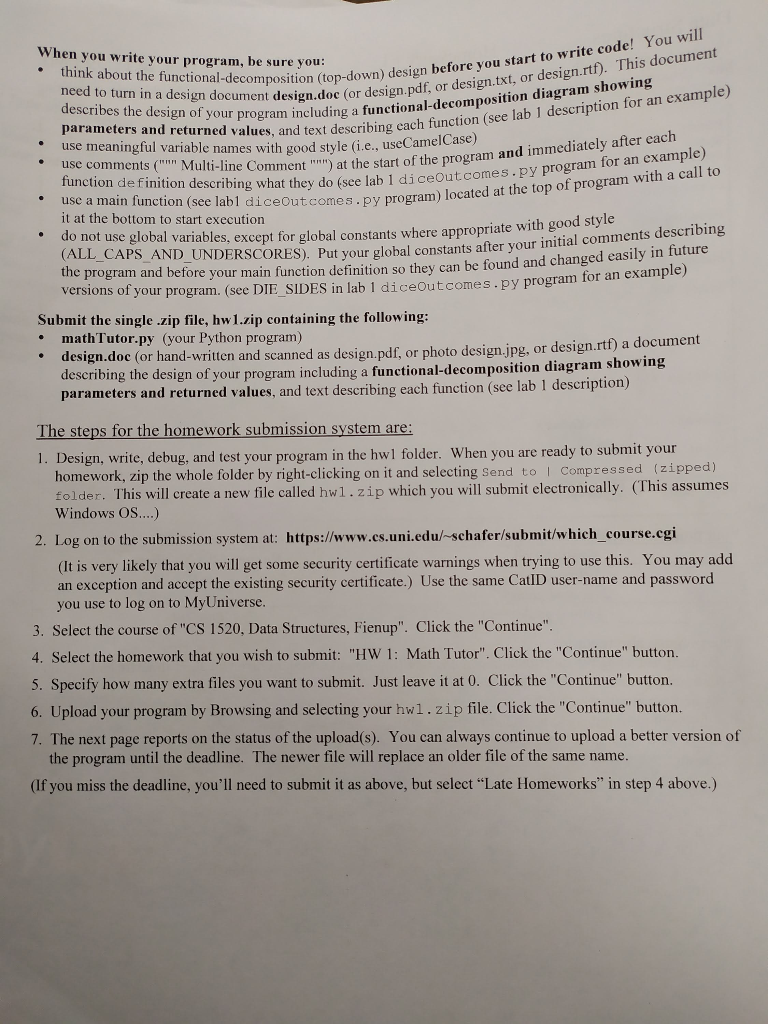 Solved Data Structures Homework 1 You Are To Write A Math