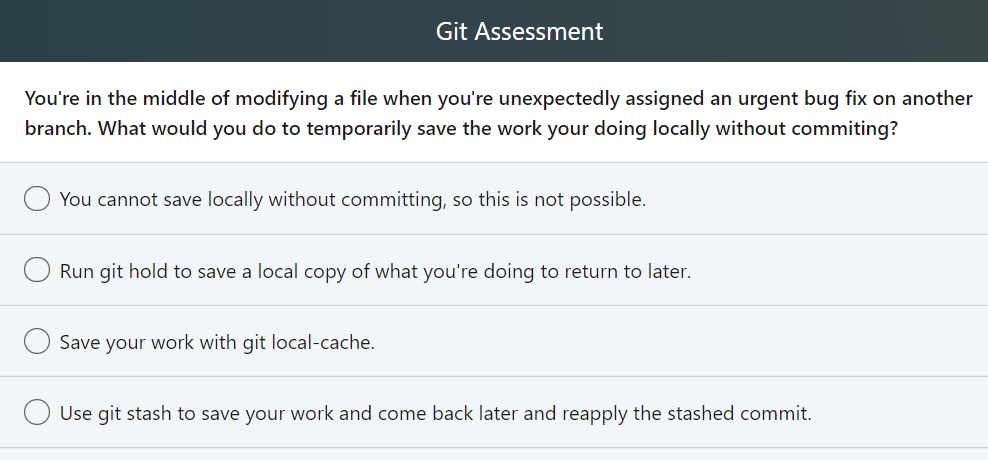 Solved Git Assessment How could you squash multiple commits | Chegg.com