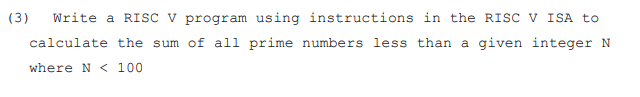 Solved (3) Write a RISC V program using instructions in the | Chegg.com