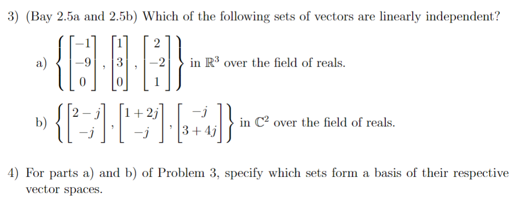 Solved 3) (Bay 2.5a and 2.5 b ) Which of the following sets | Chegg.com