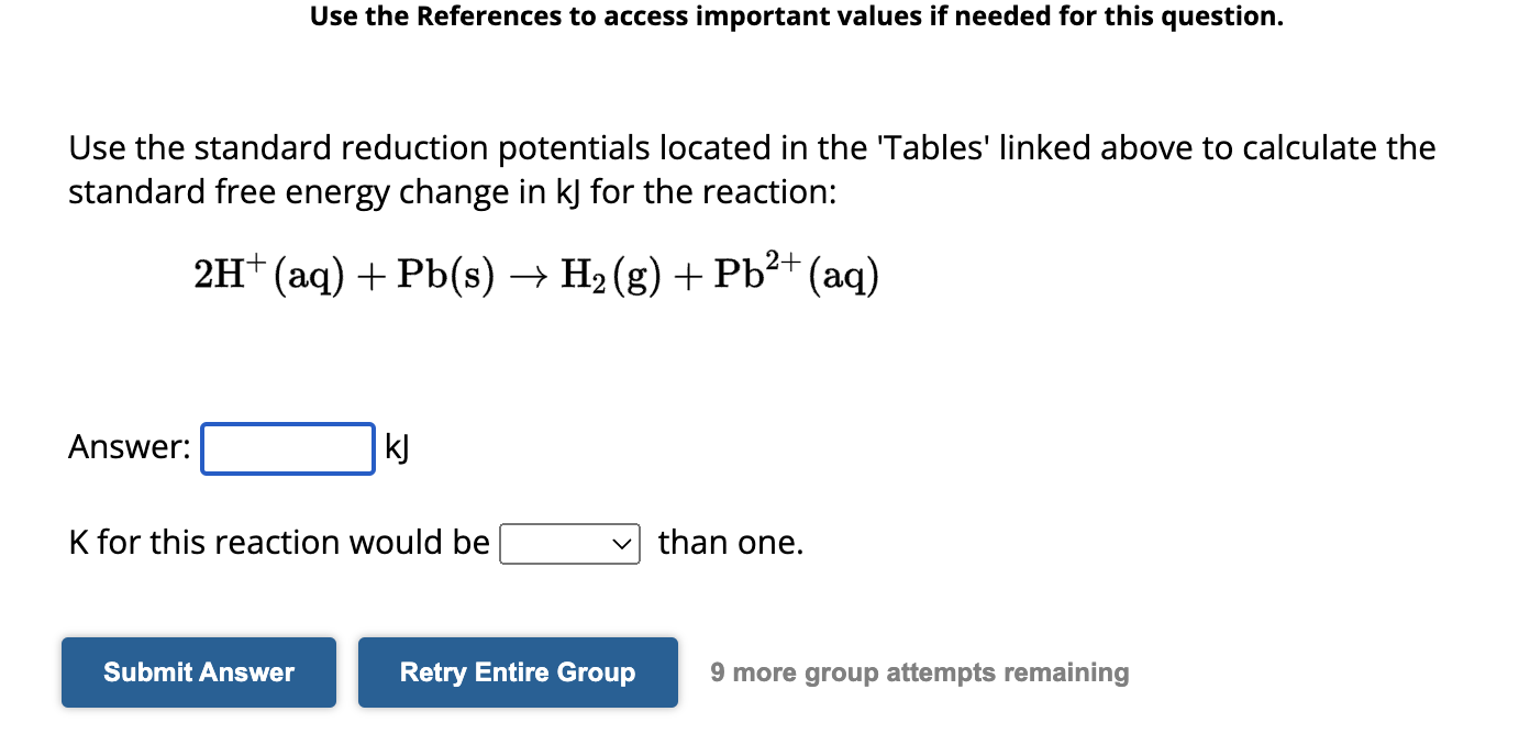 Solved Use the standard reduction potentials located in the | Chegg.com