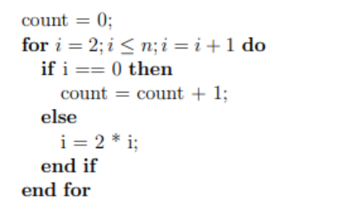 Solved Calculate the running time of the codes in the below. | Chegg.com