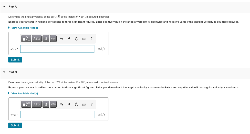 Solved The assembly consists of two 30-kg bars which are pin | Chegg.com