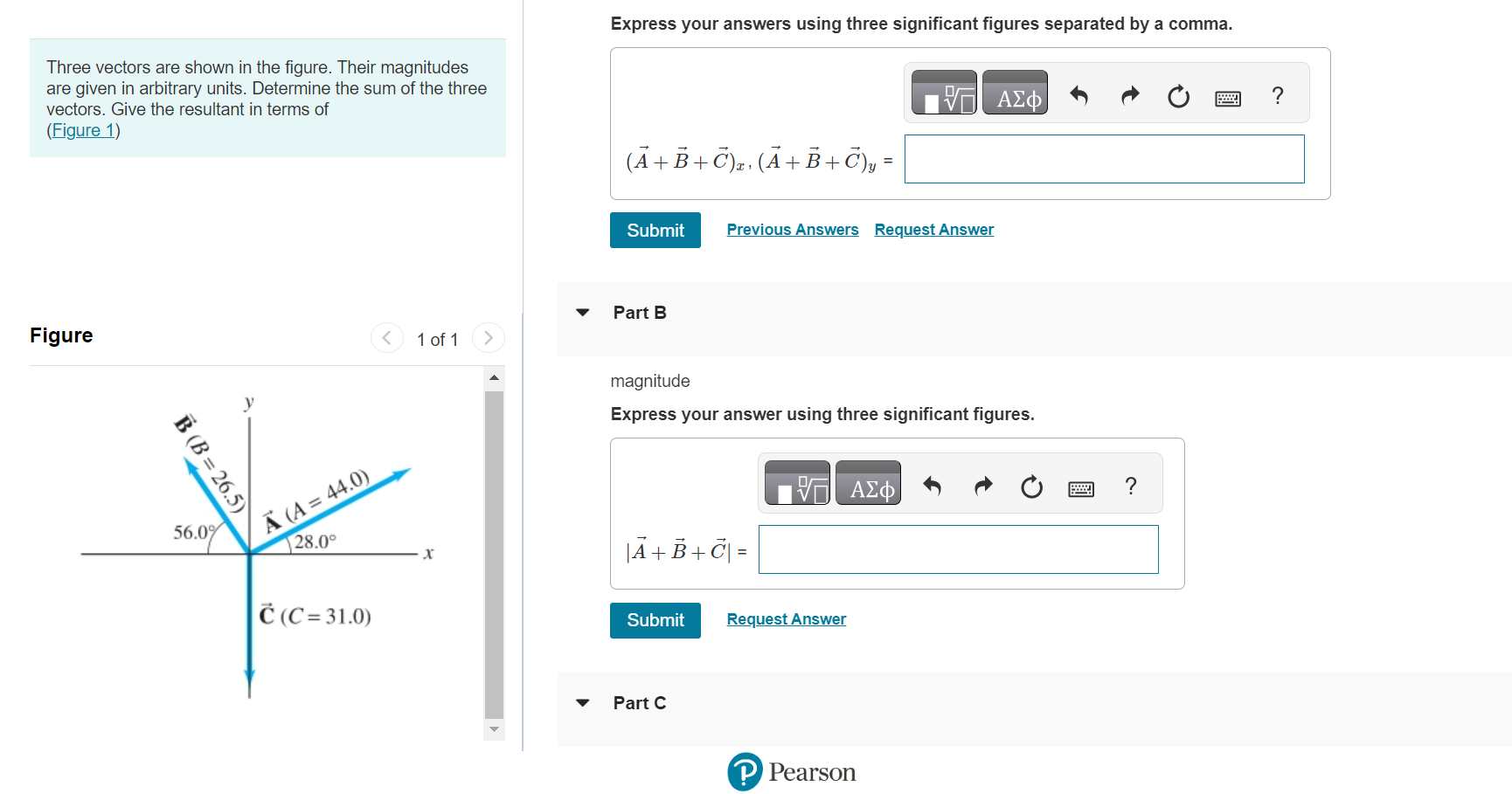 Solved Express your answers using three significant figures | Chegg.com