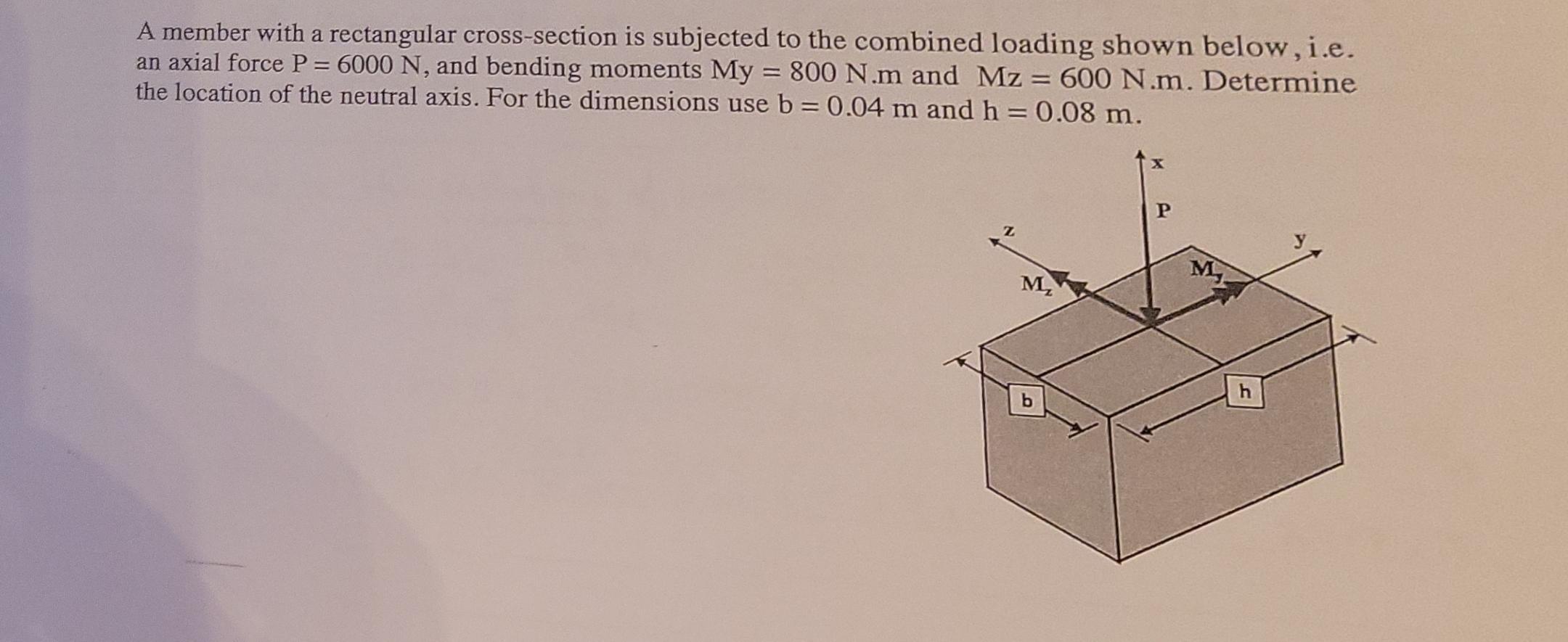 Solved A member with a rectangular cross-section is | Chegg.com