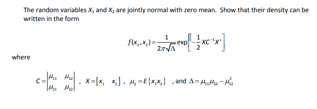 Solved The random variables X and X2 are jointly normal with | Chegg.com