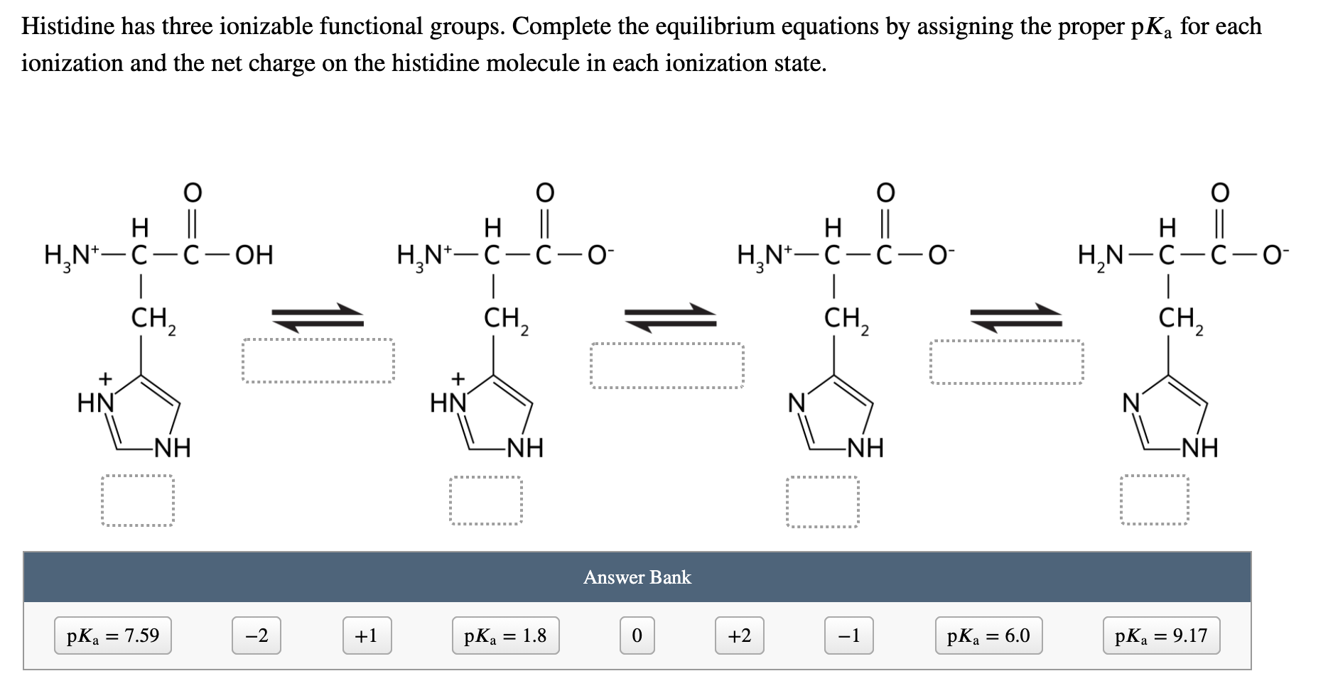Solved Histidine has three ionizable functional groups. | Chegg.com