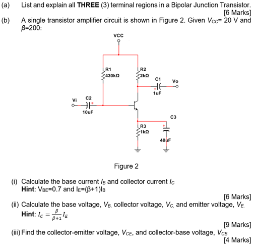 Solved (a) List and explain all THREE (3) terminal regions | Chegg.com