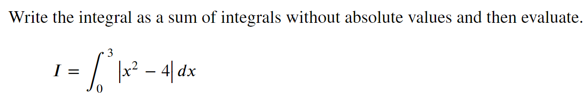 Solved Write the integral as a sum of integrals without | Chegg.com