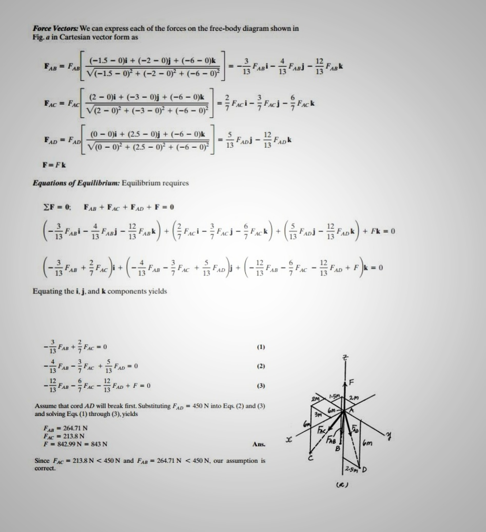 Solved If each one of the ropes will break when it is | Chegg.com
