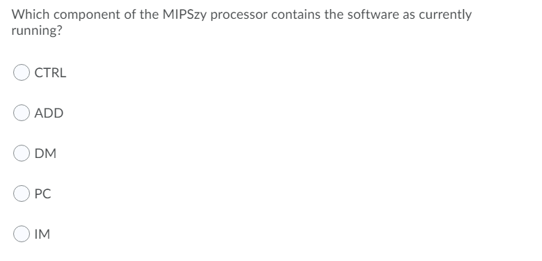 Solved Which component of the MIPSzy processor contains the | Chegg.com