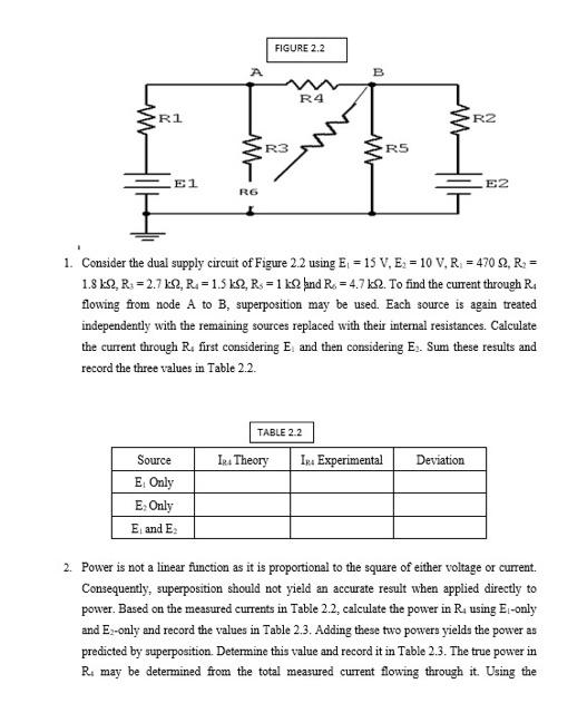 Solved 1. Consider the dual supply circuit of Figure 2.2 | Chegg.com