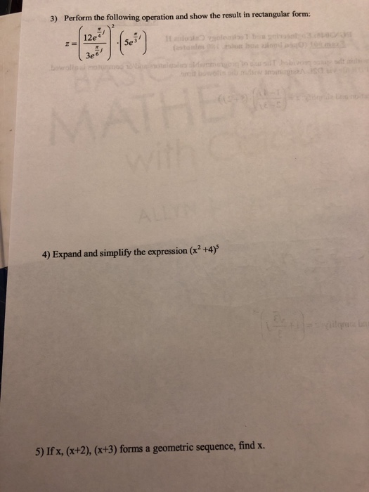 Solved 3) Perform the following operation and show the | Chegg.com