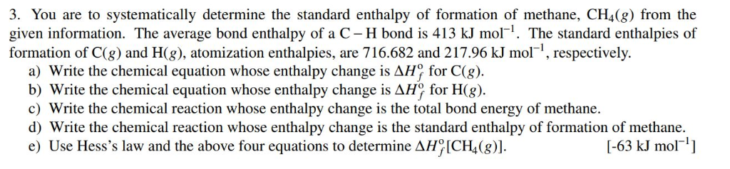 Solved 3. You are to systematically determine the standard | Chegg.com