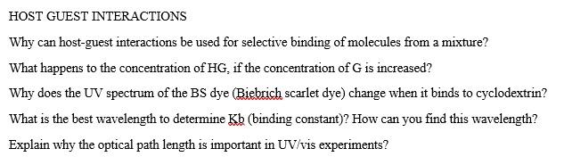 Solved HOST GUEST INTERACTIONS Why can host-guest | Chegg.com