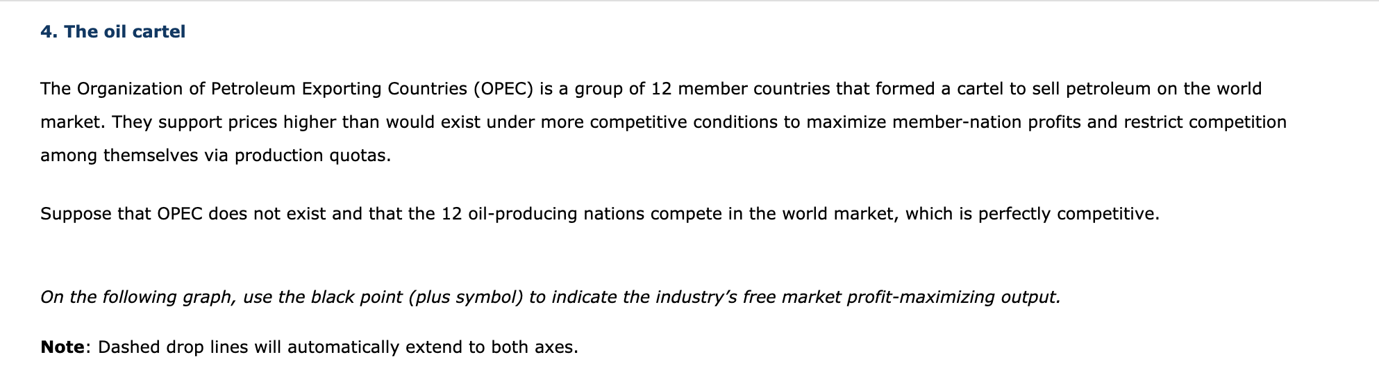 Solved 4. The oil cartel The Organization of Petroleum | Chegg.com