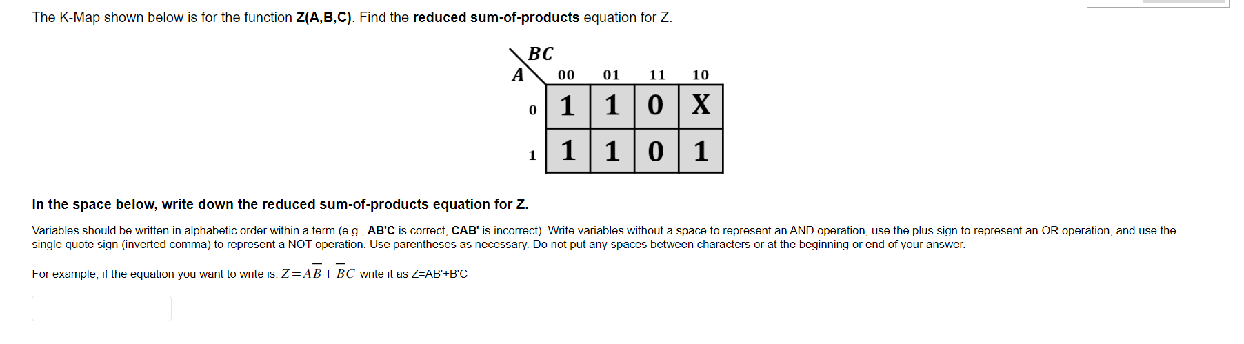 Solved In the space below, write down the reduced | Chegg.com