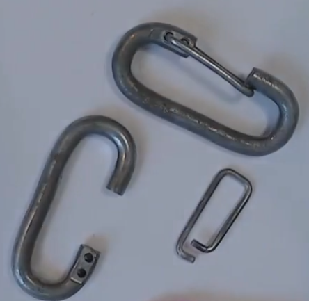 Solved 1. Usually carabiners such as the pink one contain | Chegg.com