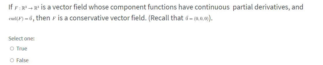 Solved If F: R$ + R3 is a vector field whose component | Chegg.com