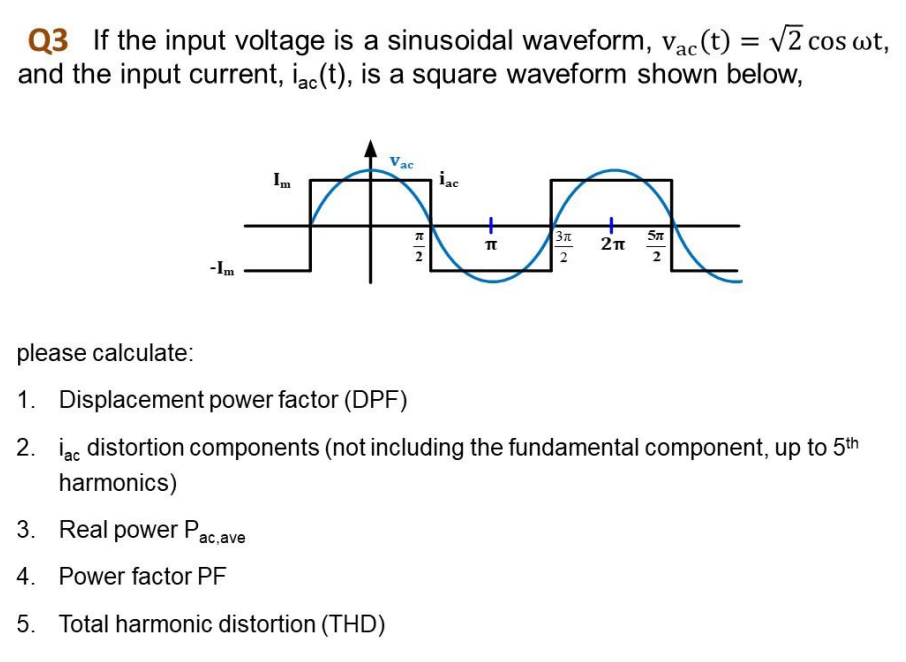Solved Q3 If the input voltage is a sinusoidal waveform, | Chegg.com
