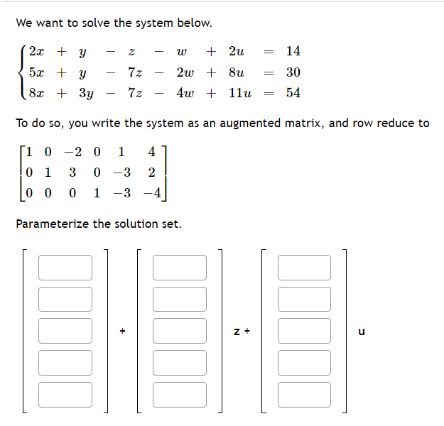 Solved We want to solve the system below. | Chegg.com