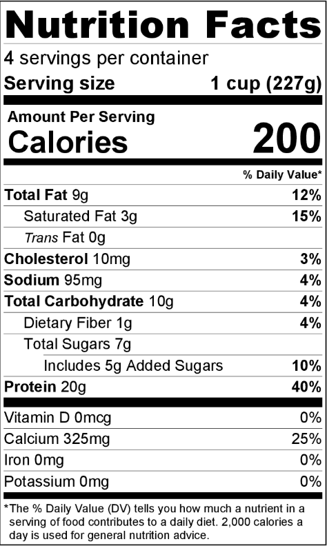 1) Using the above nutrition label and the | Chegg.com
