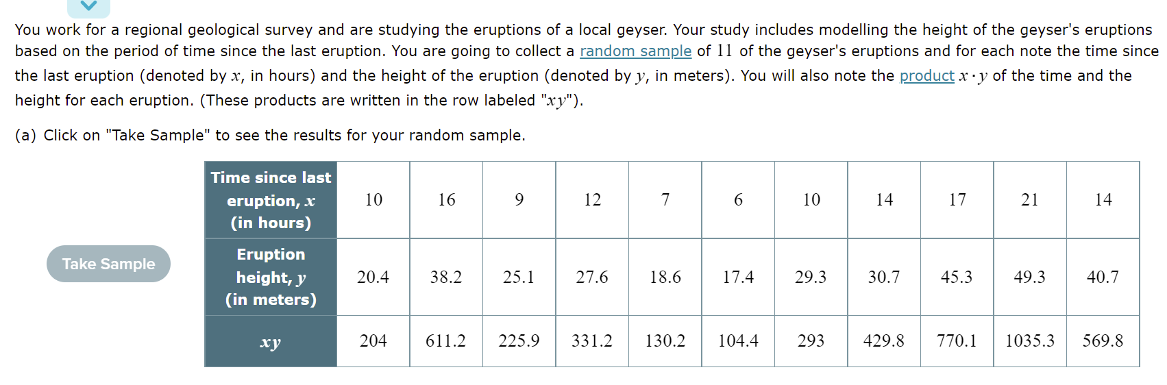Solved You work for a regional geological survey and are | Chegg.com