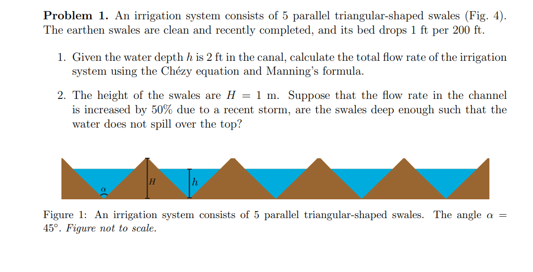 Solved Problem 1. An irrigation system consists of 5 | Chegg.com