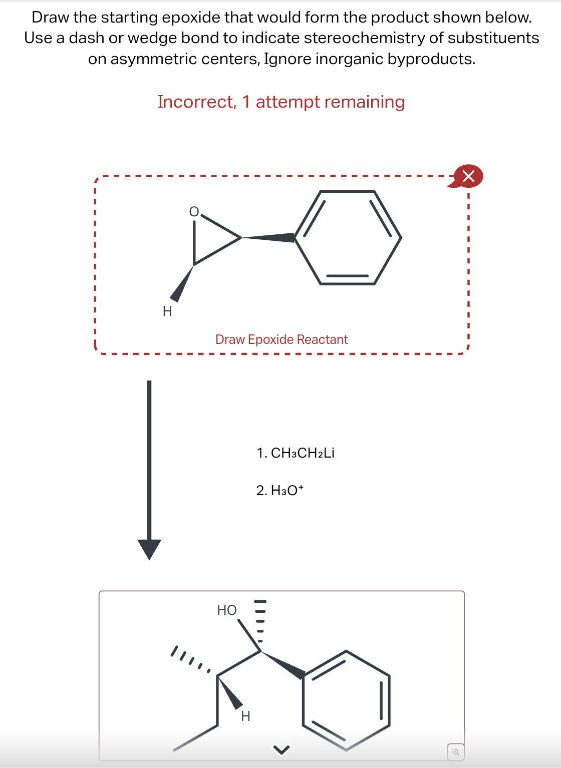 Solved Draw the starting epoxide that would form the product | Chegg.com