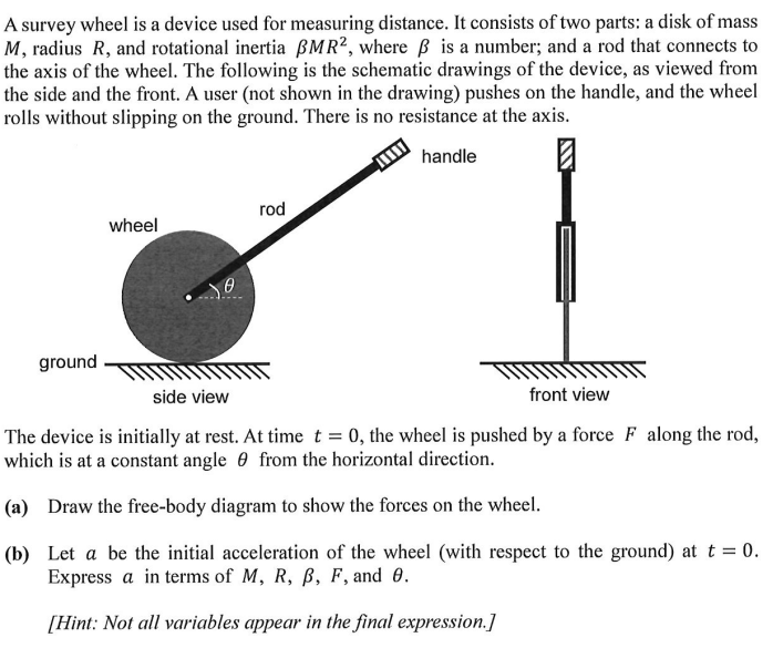 Solved A survey wheel is a device used for measuring | Chegg.com