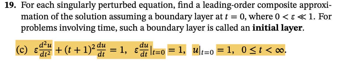 Solved 9. For each singularly perturbed equation, find a | Chegg.com