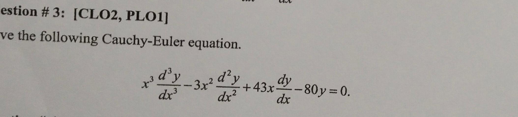 Solved 3 estion #3: (CLO2, PLO1] ve the following | Chegg.com