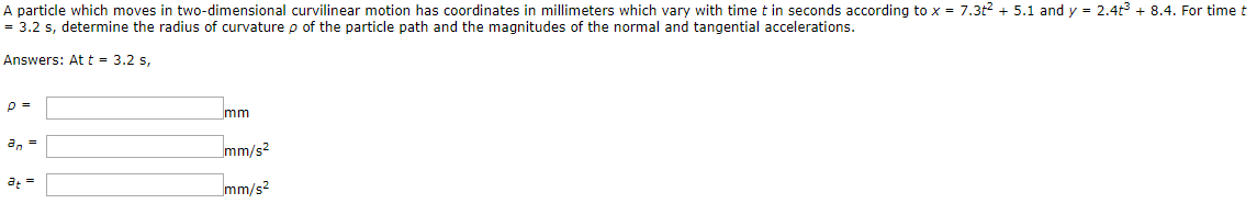 Solved A Particle Which Moves In Two Dimensional Curvilinear